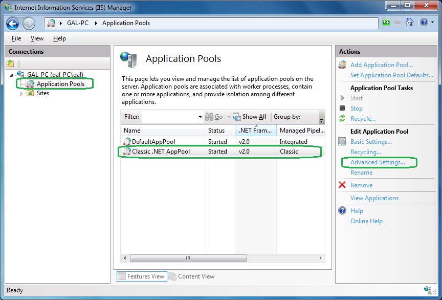 Informup Knowledge Base Resolve Session Timeouts Using Iis 7 Iis 75